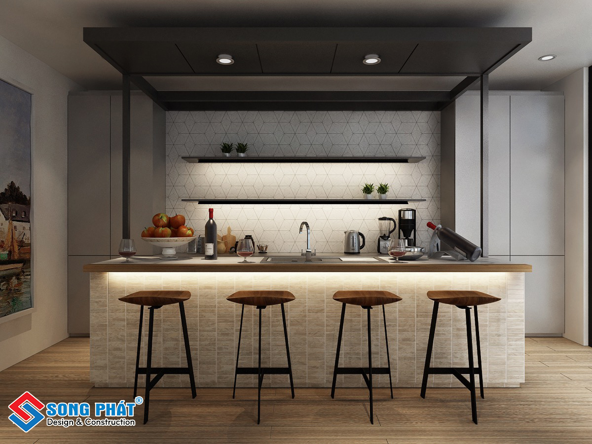20 mẫu quầy bar bếp đẹp khiến gia chủ thích mê