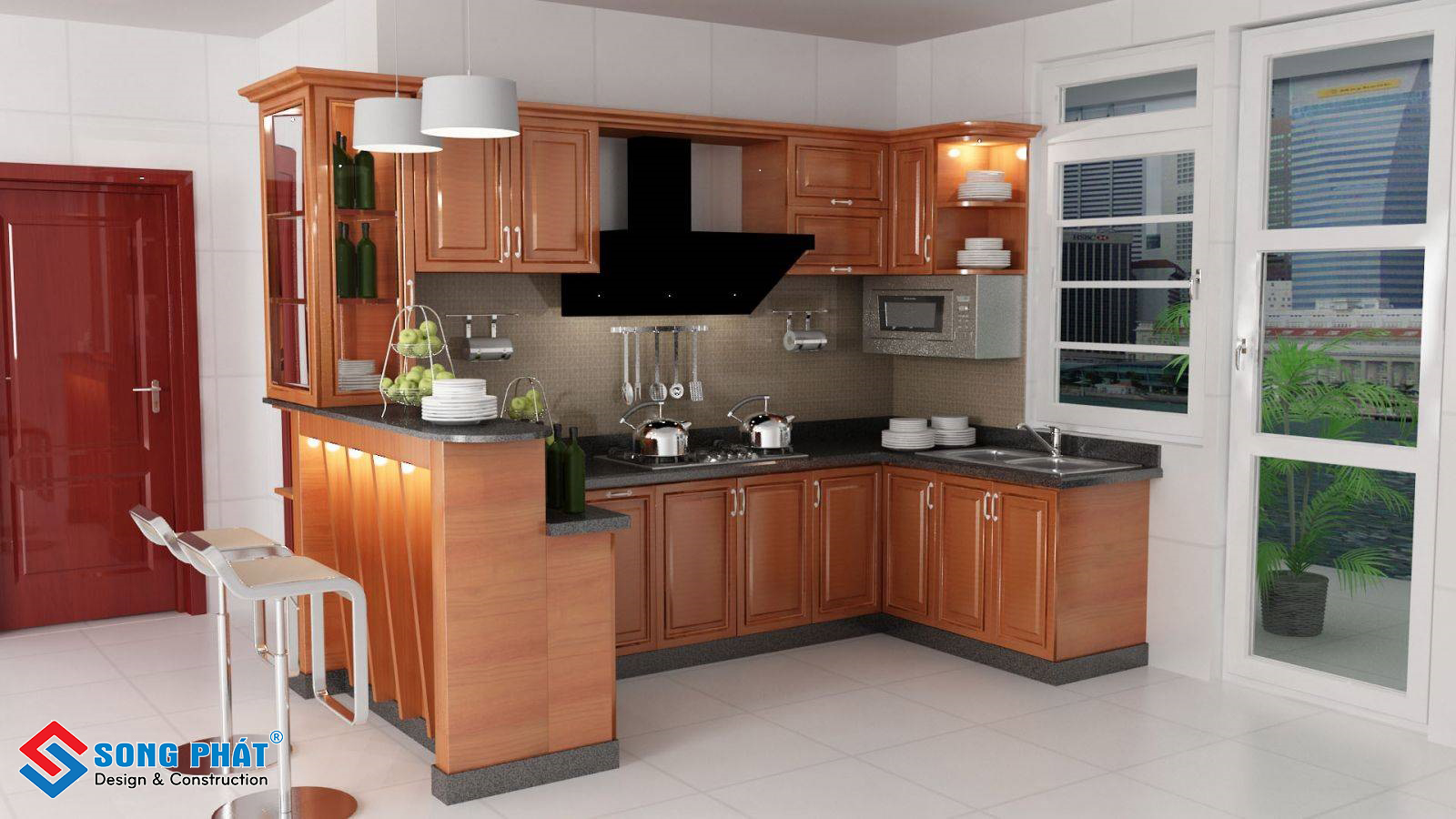 20 mẫu quầy bar bếp đẹp khiến gia chủ thích mê