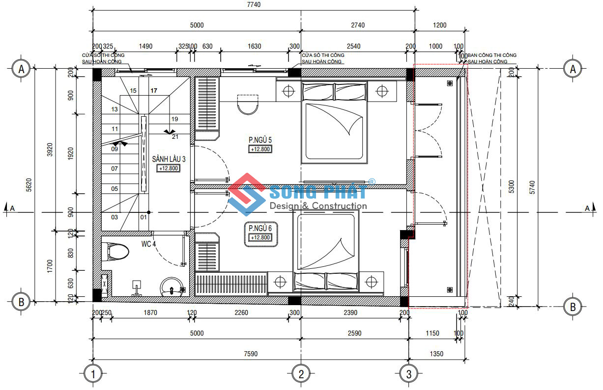 Ứng dụng kiến trúc không gian mở cho ngôi nhà 4 tầng 6x9m khu vực Quận ...